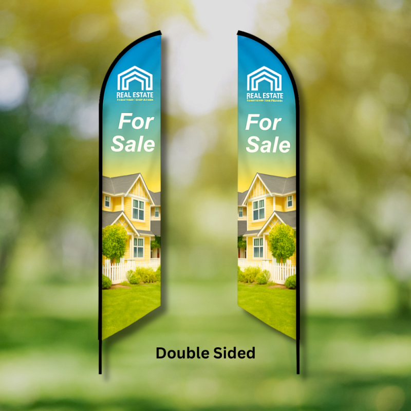 Double-Sided Feather Advertising Flag - The Event Printer